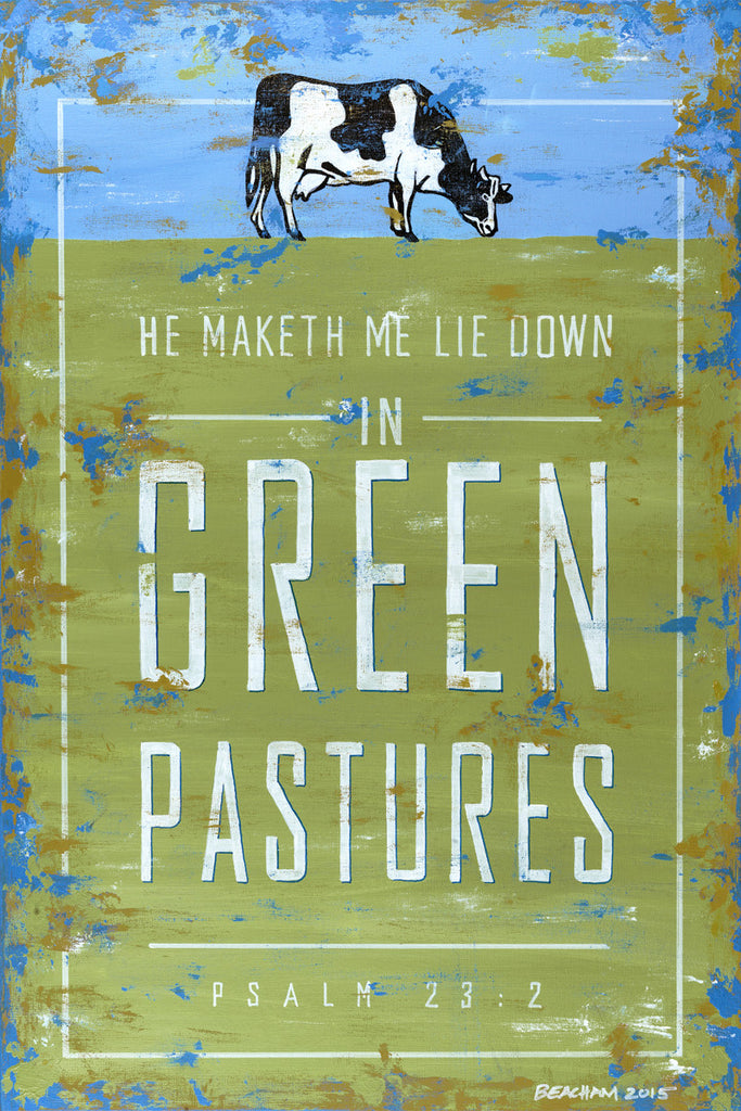 Green Pastures / Psalm 23:2 – TruthArtwork